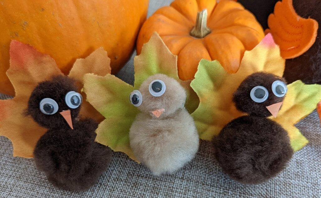 A Quick, Easy, & Inexpensive How To – Pom Pom Turkey Craft – Frolicking ...