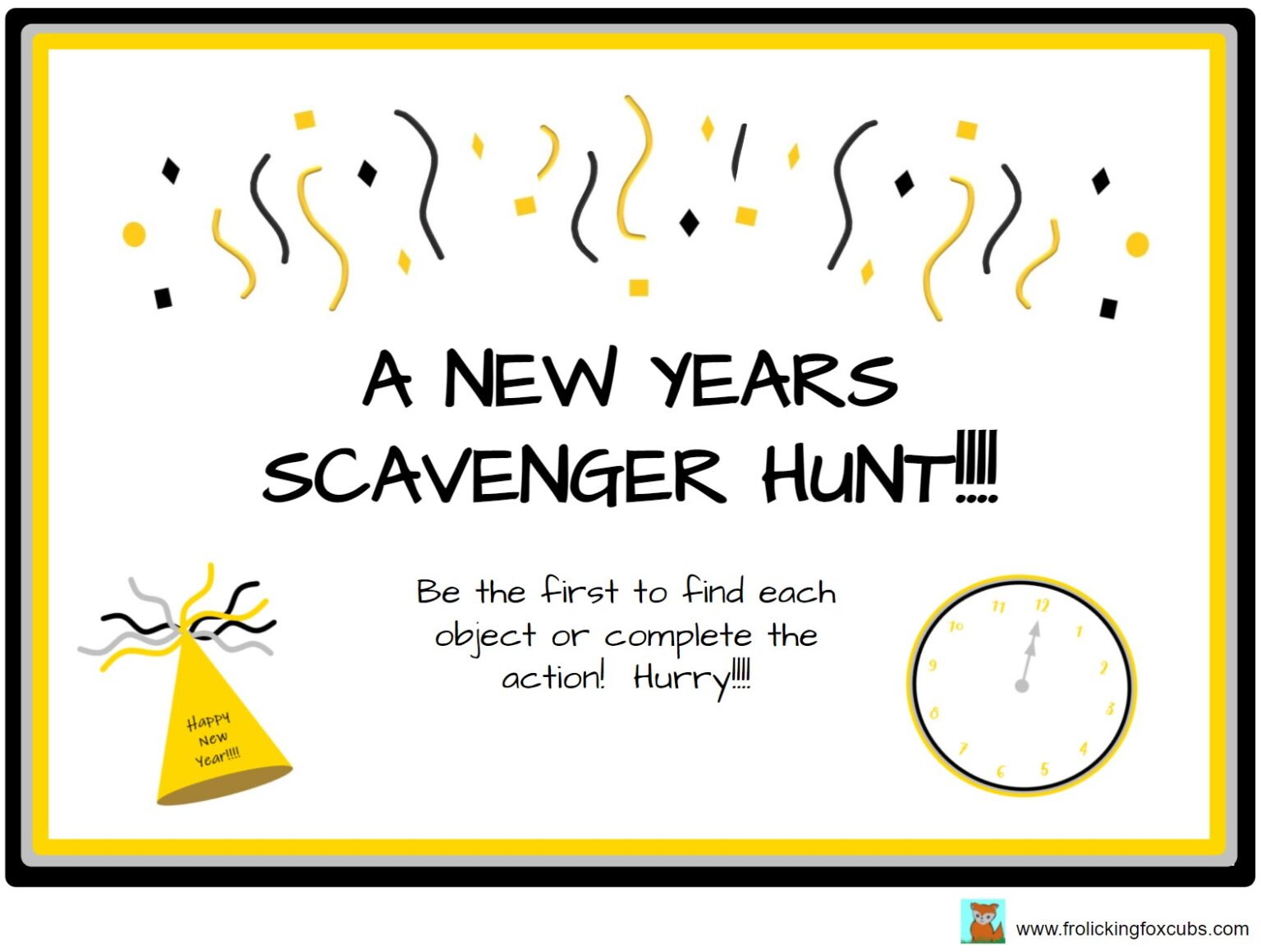 A New Year’s Eve Scavenger Hunt – A Fun Look Back at the Year ...