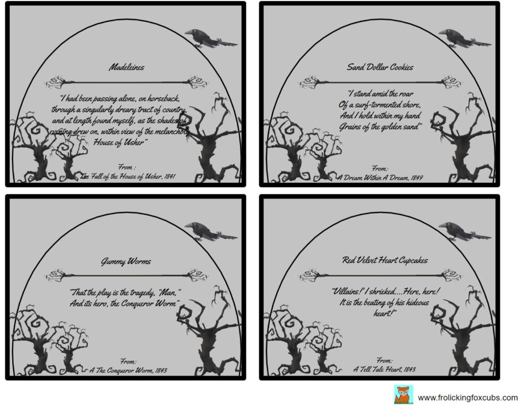 Free Printable Images for an EPIC Edgar Allan Poe Party – Frolicking ...