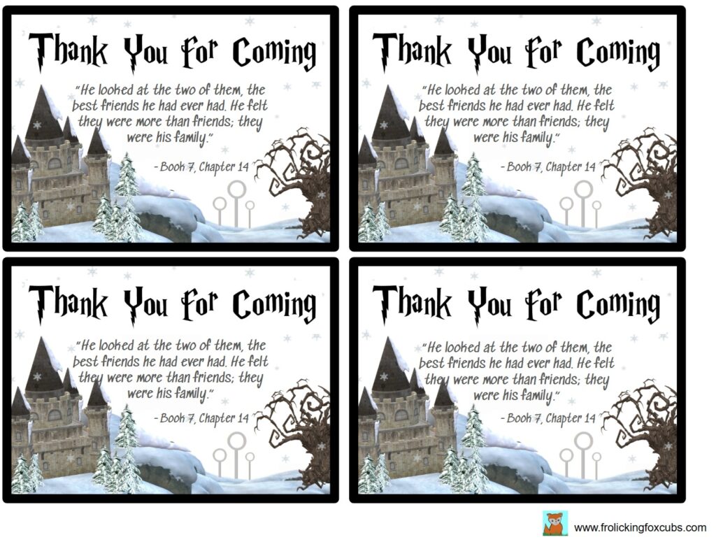 Printables for an Amazing Harry Potter – Christmas at Hogwarts Party ...